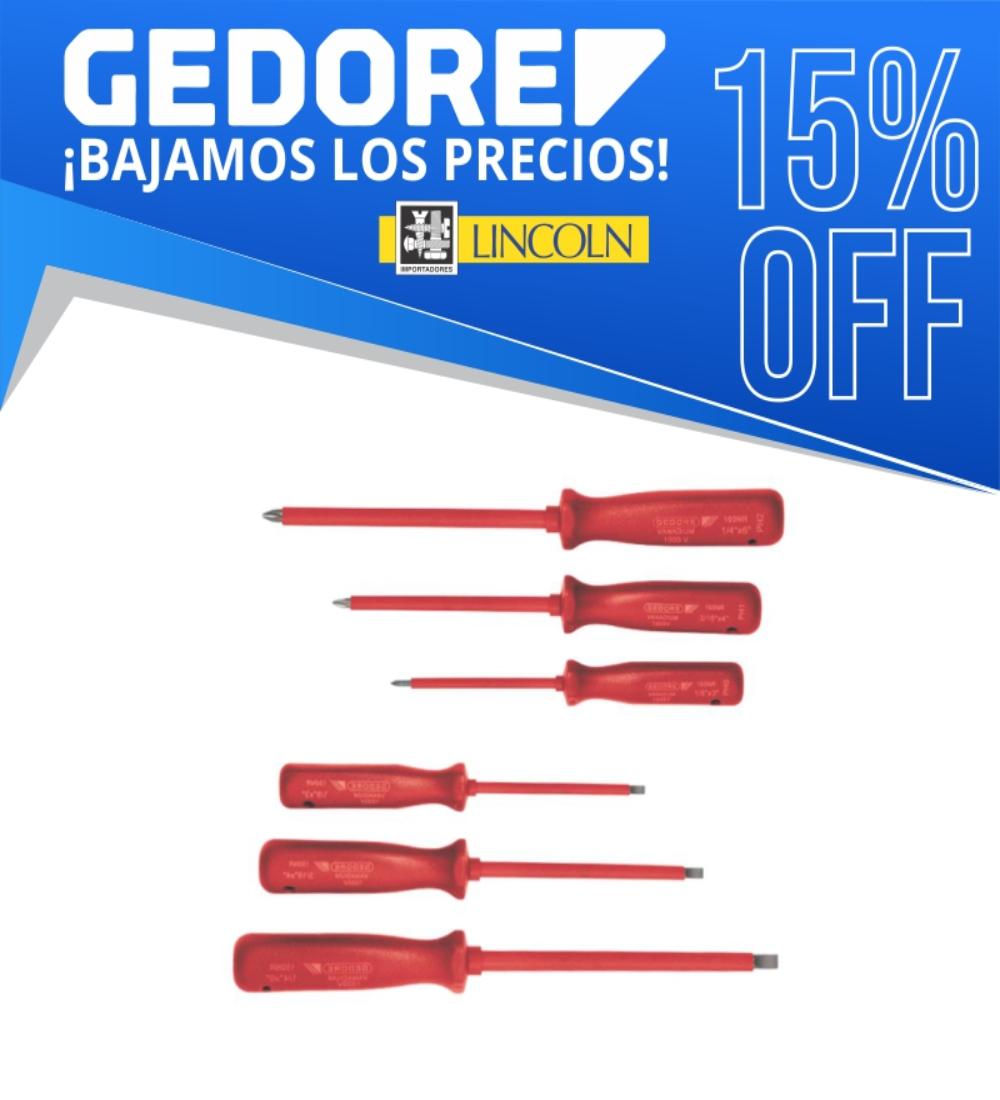 juego de destornilladores 1000v plano/cruz gedore